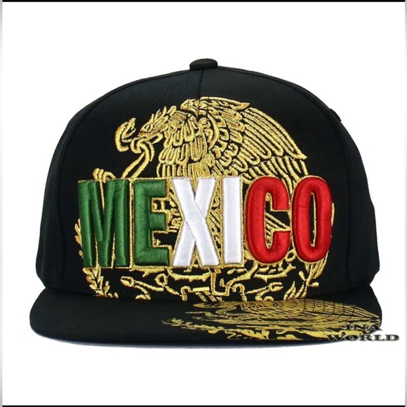 Accessories | Mexico Hat Federal Golden Eagle Logo Embroidered Snapback ...